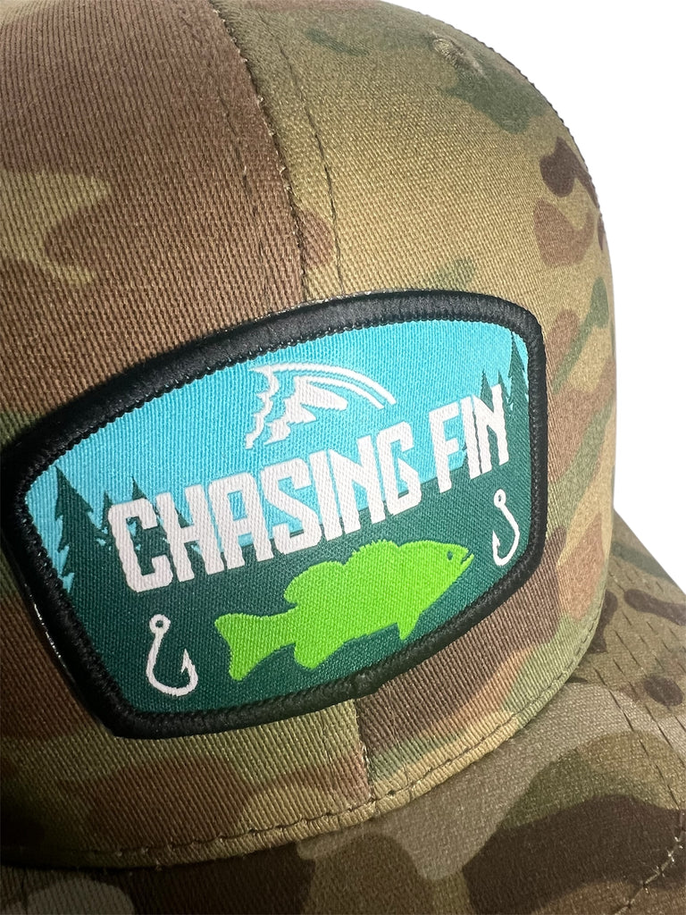 Last Cast Bass Multi Camo Curved Trucker Cap – Fish Hook Bracelets ...